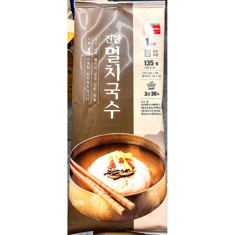 국수맛집 한끼식사 화미 멸치 국수 육수 포함 135g X20 홈플러스 택배배송
