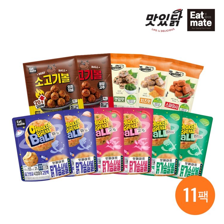 랭킹닭컴 닭가슴살 한입볼 11팩 세트 홈플러스 택배배송
