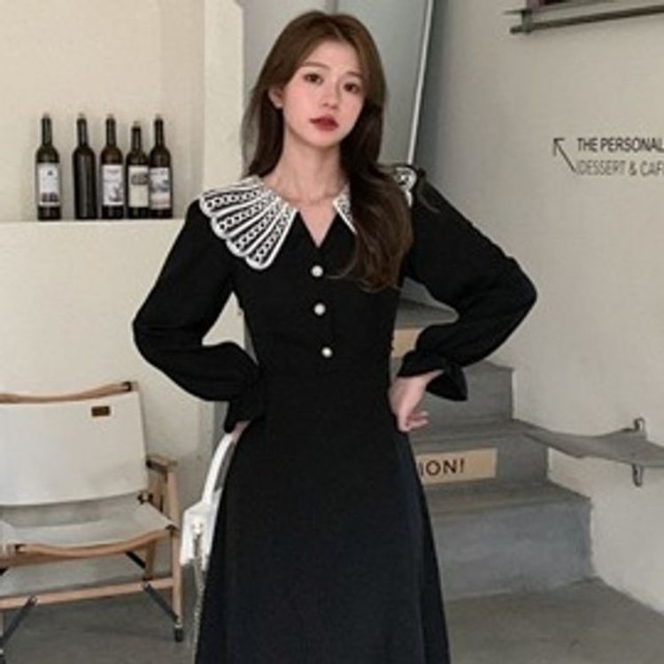 하객룩 실용적인 N6191b1b303 데이트룩 레이스 카라넥 하이엔드 롱 원피스 홈플러스 택배배송