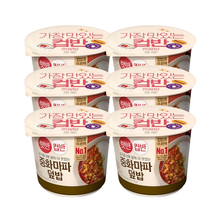 1등 컵밥 햇반 컵반 중화마파덮밥 275g X6개 홈플러스 택배배송