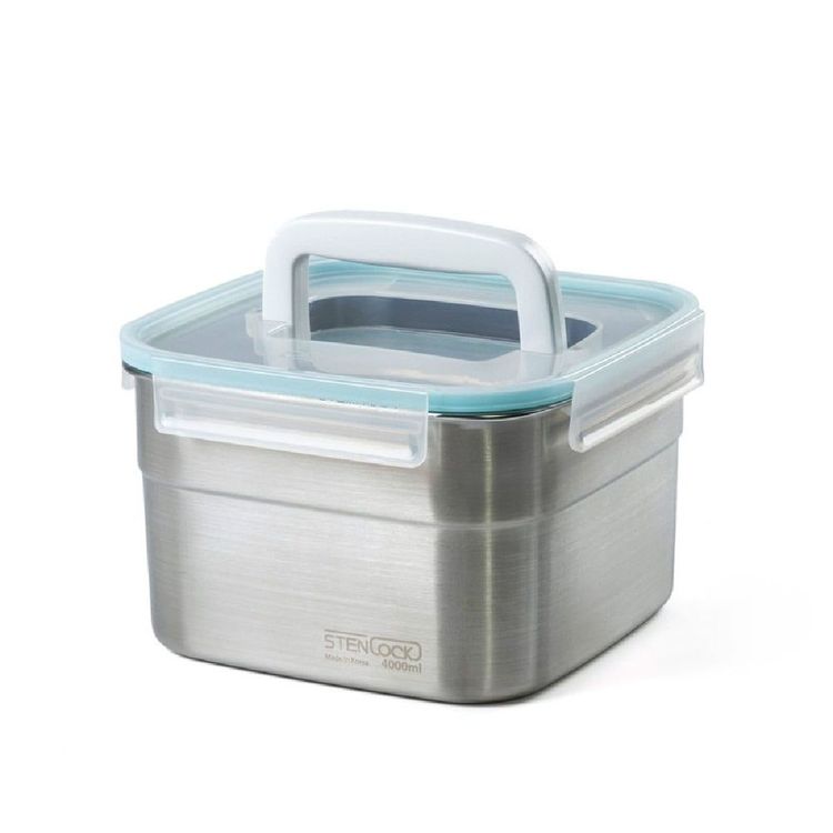 손잡이형 정사각 스텐 패킹 밀폐용기 2호 4000ml 홈플러스 택배배송