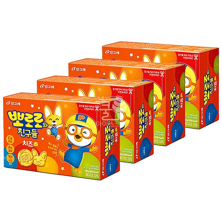 뽀로로와 친구들 비스킷 치즈 65g 4개 홈플러스 택배배송