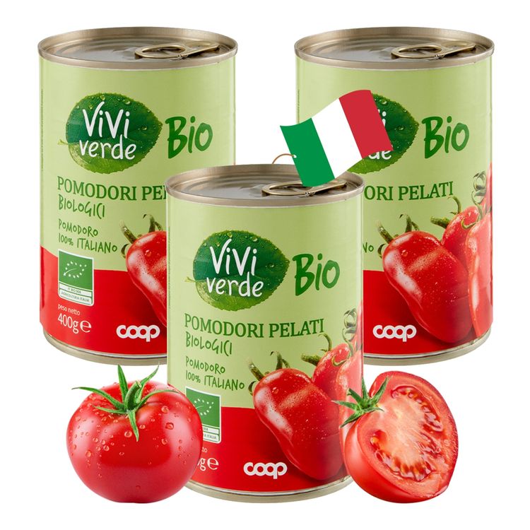 Coop 비비베르데 이탈리아 유기농 포모도리 펠라티 산마르자노 홀토마토 400g 3캔 무첨 홈플러스 택배배송