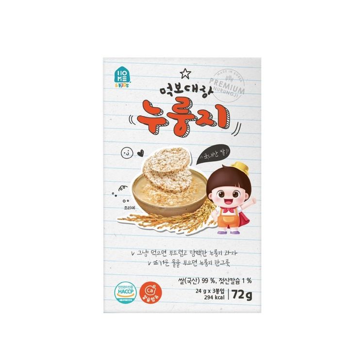 홈앤키즈 홈앤키즈 먹보대장 누룽지 스낵 72g 홈플러스