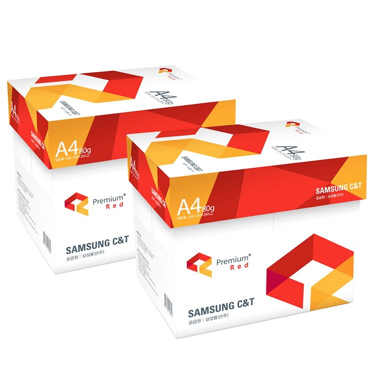 삼성복사용지 A4 80g 레드 2box 5000매 홈플러스 택배배송