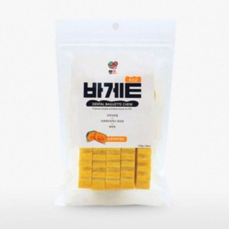 강아지껌간식 강아지 바게트츄 단호박 6개입 1p 반려견 개껌 간식 홈플러스 택배배송