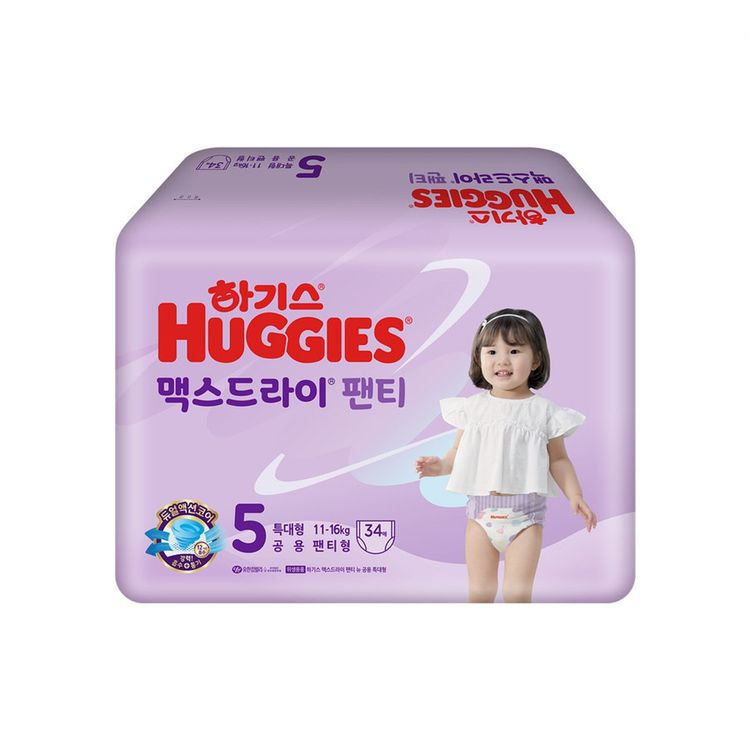 유한킴벌리 하기스 맥스드라이 팬티기저귀 특대형 5단계 공용 34매 홈플러스