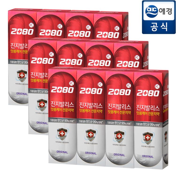 2080 진지발리스 오리지널 치약 120gx12개 홈플러스 택배배송