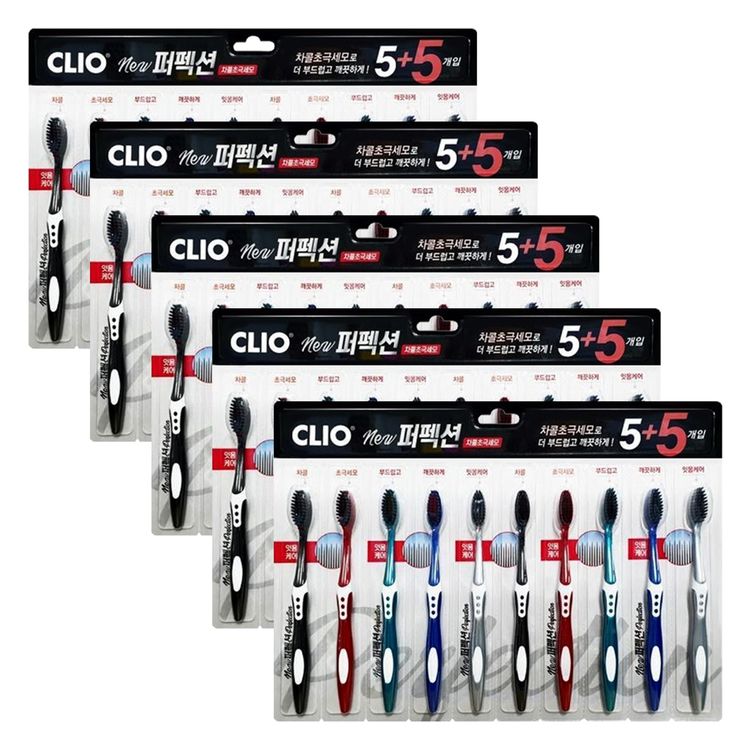 크리오 뉴퍼펙션 차콜초극세모 칫솔 55개입 X 5개총50개 홈플러스 택배배송