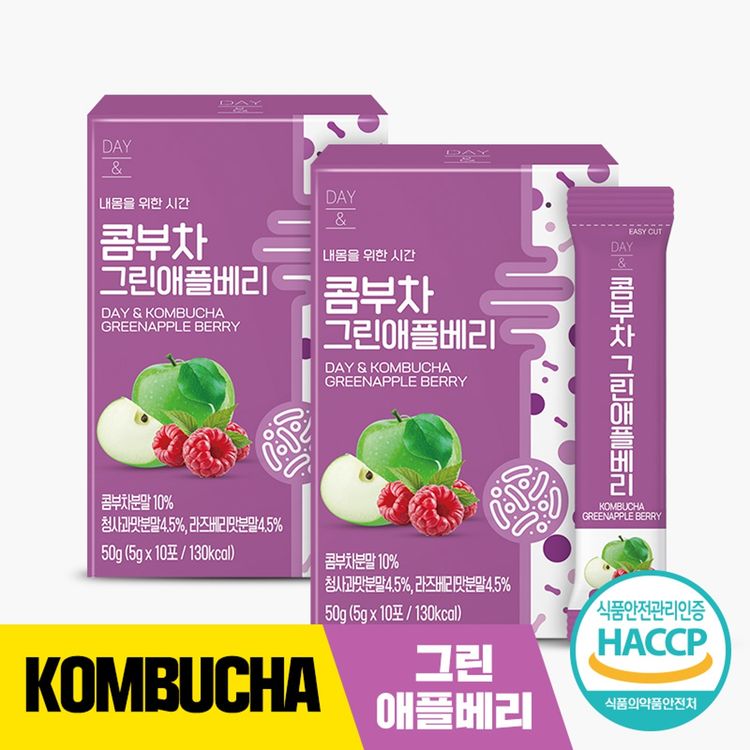 참앤들황토농원 데이앤 콤부차 그린애플베리 10포 2박스 홈플러스 택배배송