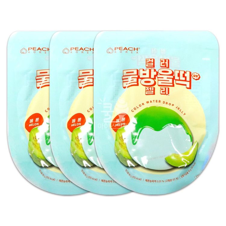 컬러 물방울떡 모양 젤리 메론맛 80g 3개 홈플러스 택배배송