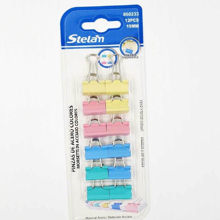 문구집게 스텔란 파스텔 서류 집게 클립 19mm 12pcs 홈플러스 택배배송