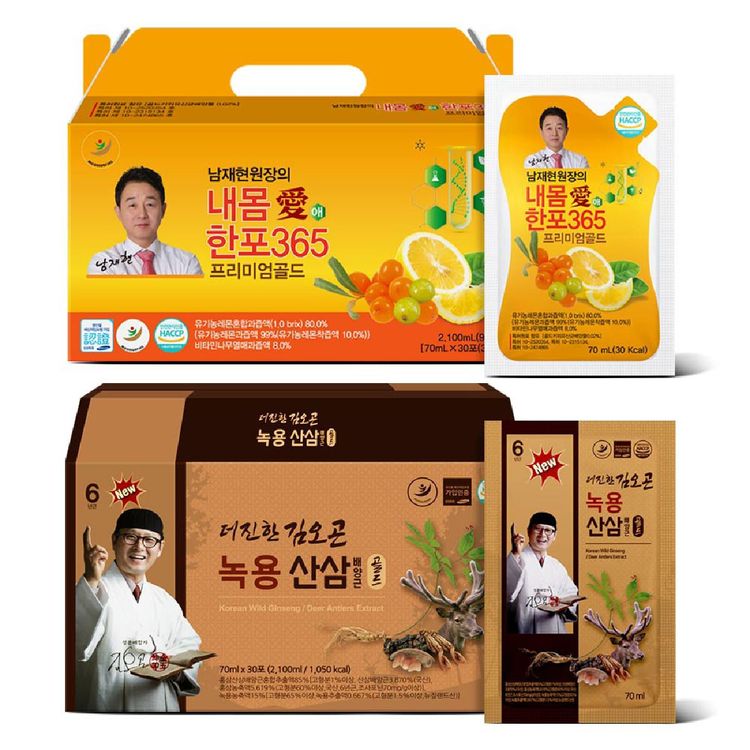 더진한 김오곤 녹용 산삼 배양근골드남재현원장의 내몸애 한포365 11 총2박스홍삼즙 홈플러스 택배배송