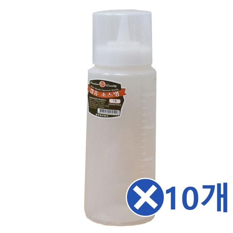 뚜껑 소스병 450ml 대x10개 간장통 케찹용기 식초병 홈플러스 택배배송