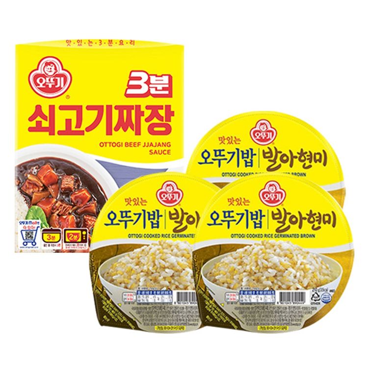 오뚜기밥 발아현미 210gx3개 오뚜기 3분쇠고기짜장 200g 홈플러스 택배배송