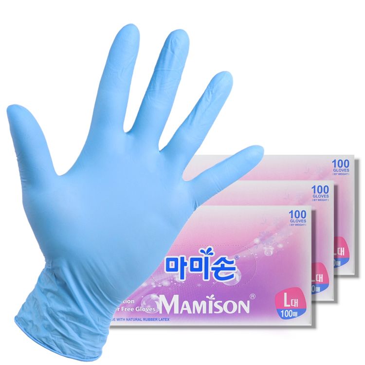 마미손 니트릴장갑 100매 4g 대형 블루 홈플러스 택배배송