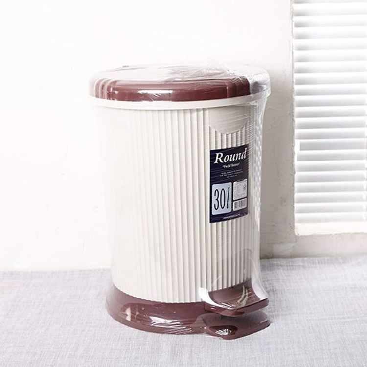 원 페달 휴지통 30l 특대 브라운 쓰레기통 청소용품 홈플러스 택배배송