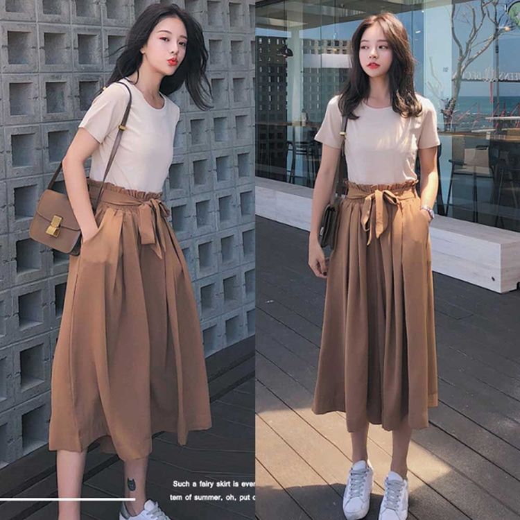 편한 여름 바지 티셔츠 와이드 패션 코디 캐주얼룩 홈플러스 택배배송