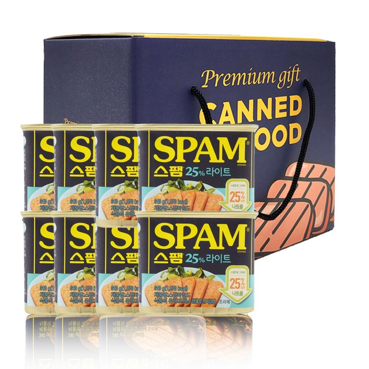 올따옴 선물세트 CJ 스팸 마일드(라이트) 340g 8입 1세트 | 홈플러스 택배배송