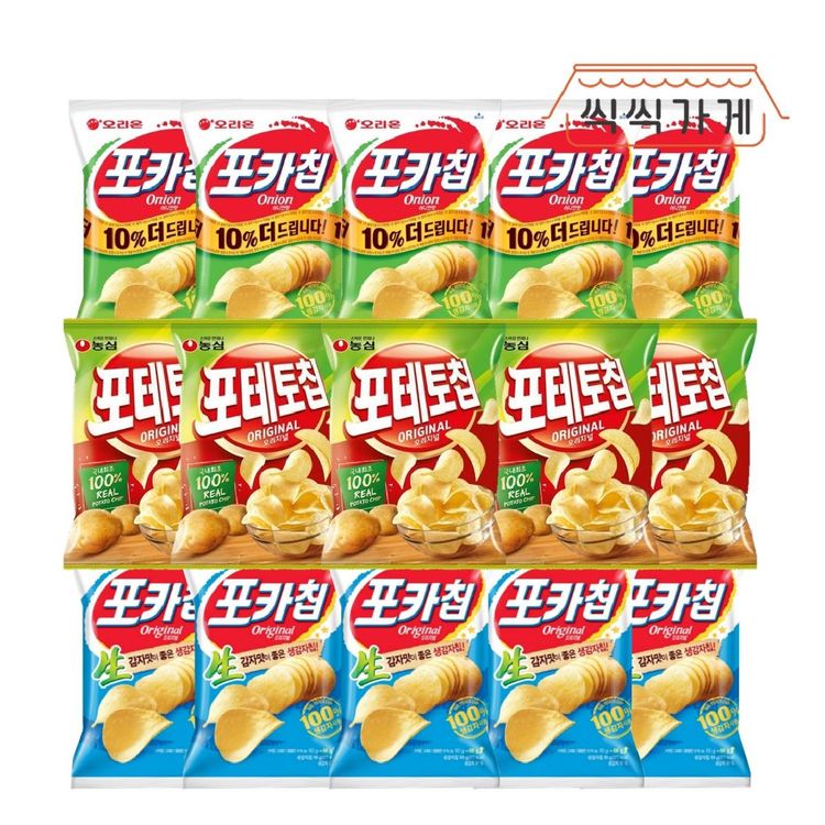 씩씩가게 포테토칩 60g X 5ea 포카칩 66g 2종 X 5ea씩 홈플러스 택배배송