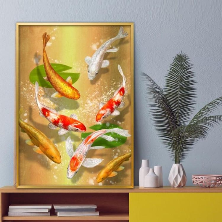 잉어 그림 액자 A2 Carp6 풍수그림 돈들어오는 홈플러스 택배배송