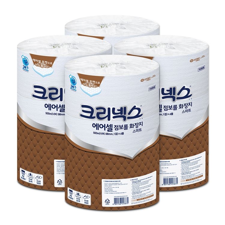 크리넥스 물에 잘녹는 에어셀 점보롤 화장지 500m 16롤 45387 대용량 업소용 휴지 홈플러스 판매자택배