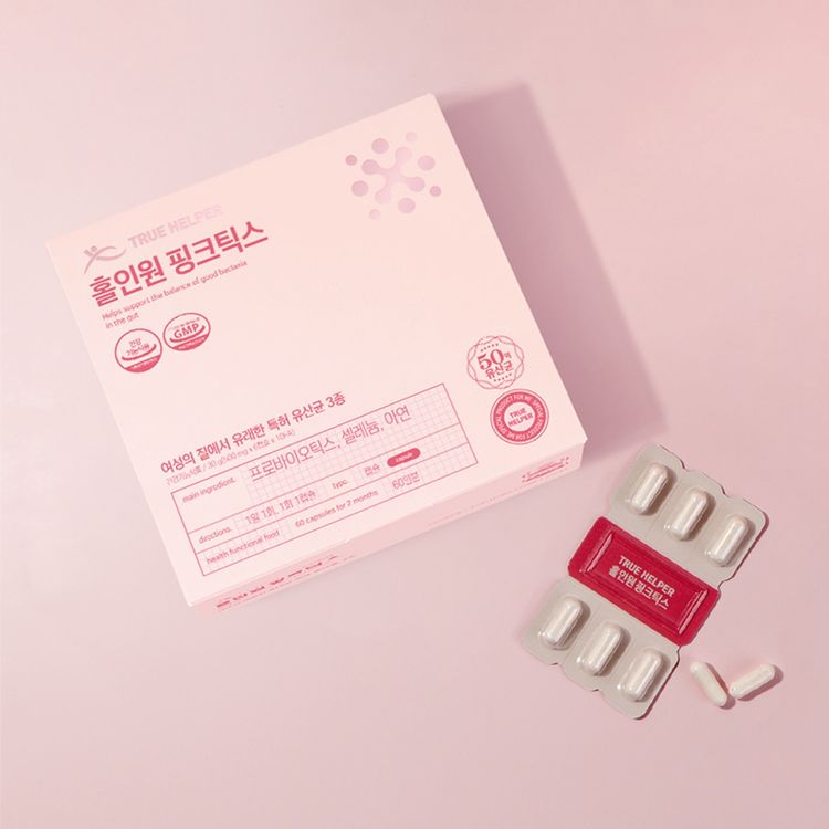 트루헬퍼 여성 질유산균 50억보장 홀인원핑크틱스 신바이오틱스 2개월1박스 홈플러스 택배배송