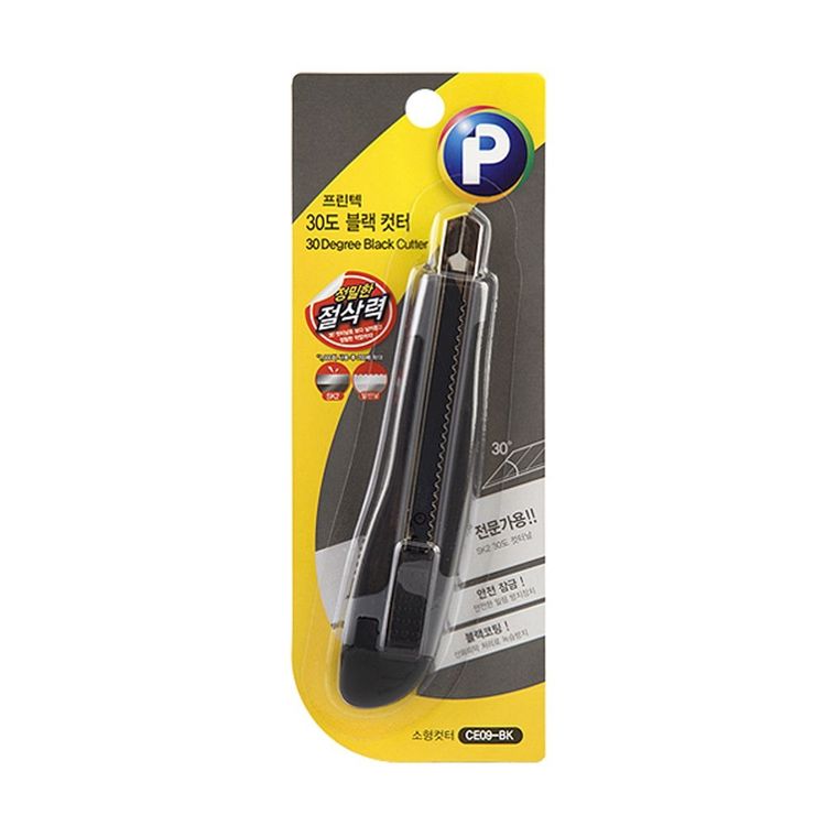 프린텍 Ce09 Bk 프리미엄 블랙컷터 30도 9mm 소형 홈플러스 택배배송