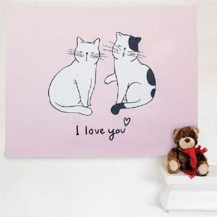 거실 방 패브릭 천 포스터 그림 인테리어 고양이 S 홈플러스 택배배송