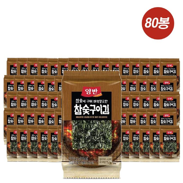 동원 양반김 고소한김 볶은참깨 참숯구이김 45g X 80봉 홈플러스 택배배송
