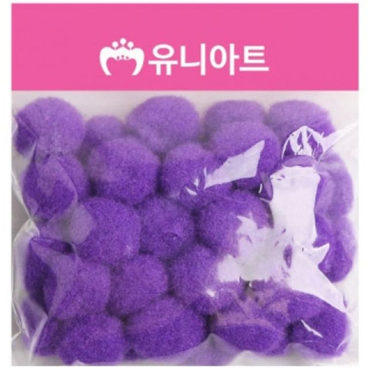 유니아트 퐁퐁 칼라 1000 보라 20mm 6팩만들기재료 뿅 홈플러스 택배배송