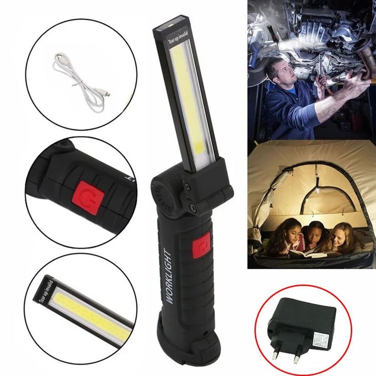 360도회전 Cob Led 충전식 랜턴 작업등 손전등 접이식 홈플러스 판매자택배