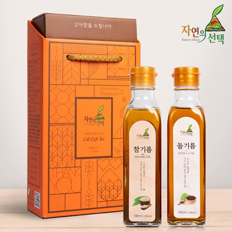 자연의선택 향이깊고 고소한 100 참들기름 선물세트180ml X 2병 홈플러스 택배배송