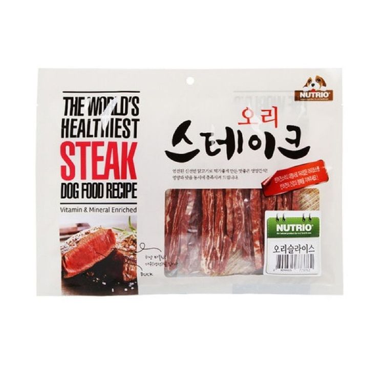 뉴트리오 오리 스테이크 슬라이스 300g 펫간식 홈플러스 택배배송