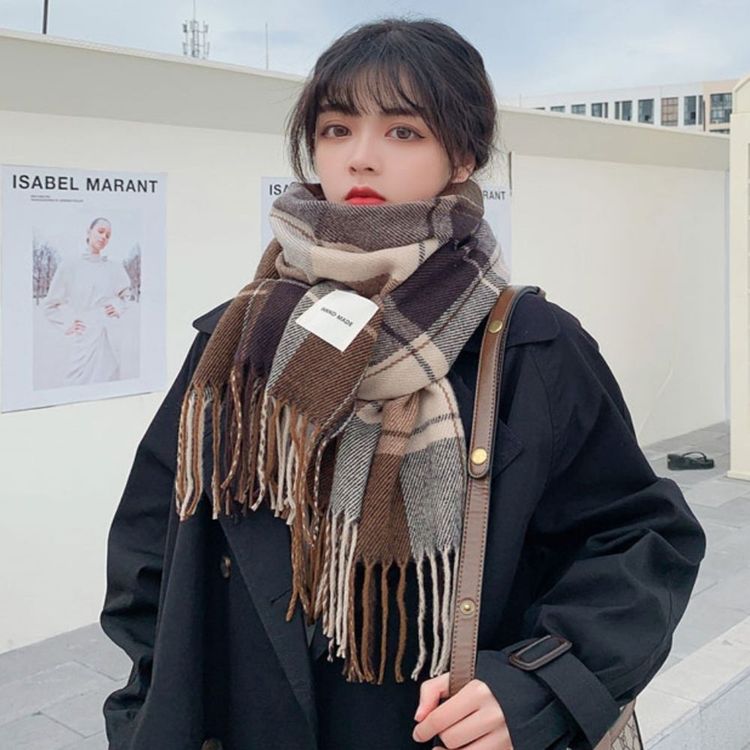여성 가을 겨울스카프 소프트 체크패턴 머플러 목도리 홈플러스 택배배송