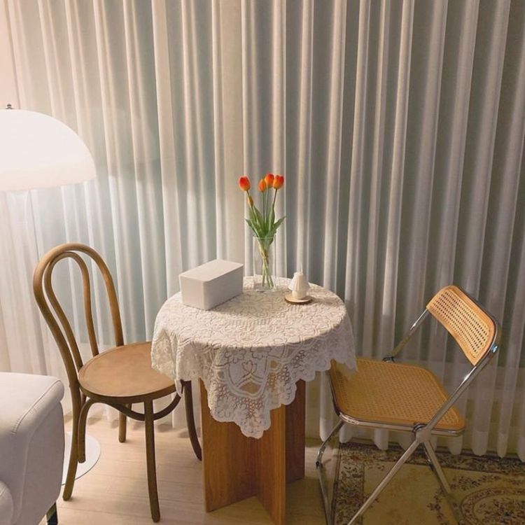 레이스 꽃자수 식탁보 테이블러너 90x90 Dd 11227 홈플러스 택배배송