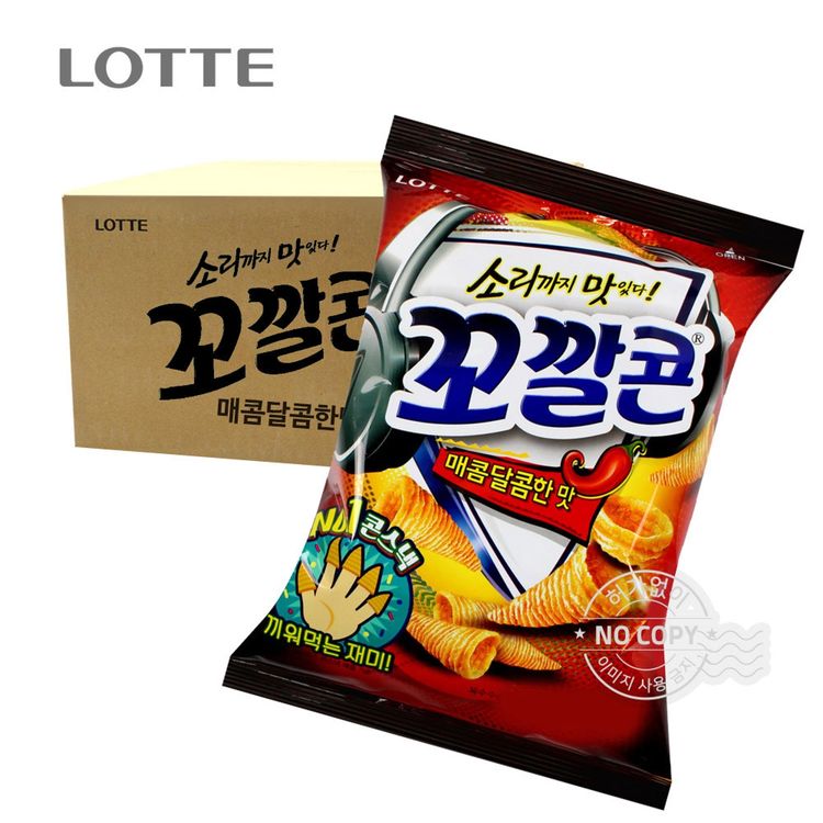 과자천국 영양간식 박스 롯데 꼬깔콘 매콤달콤 67g 20입 홈플러스 택배배송