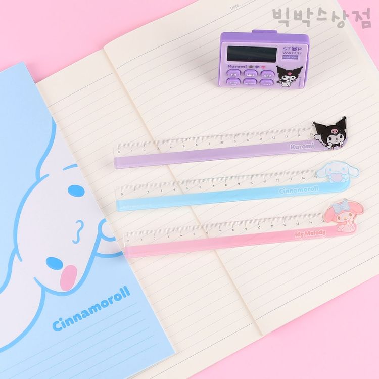 산리오 페이스사출자 15cm 1p 캐릭터 직자 문구 팬시 학용품 눈금자 초등학생 준비물 입 홈플러스 택배배송