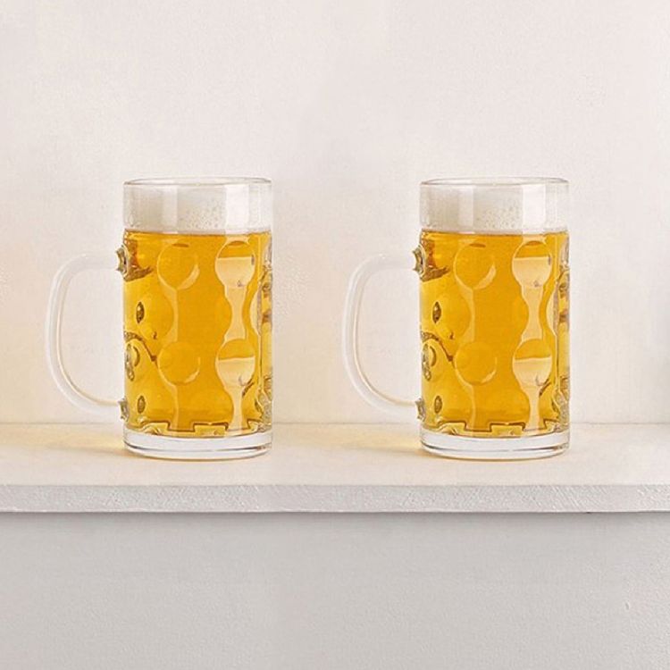 유리머그 맥주잔 590ml 2p 물컵 아이스커피 손잡이 글라스 하이볼잔 홈플러스 택배배송