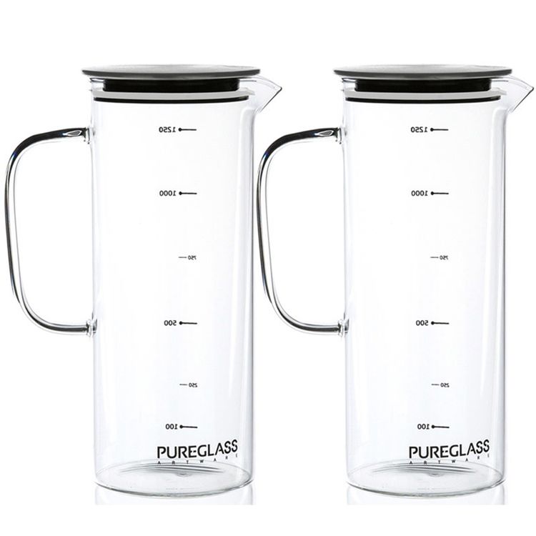 퓨어 내츄럴 내열유리물병1300ml 스텐뚜껑 2개세트 홈플러스 택배배송