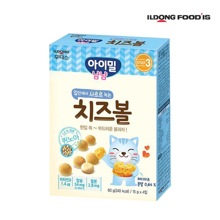 일동후디스 아기밀냠냠 치즈볼 60g15g X 4입 홈플러스 판매자택배