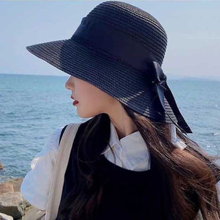캐주얼 여성 여름 바닷가 패션 리본 버킷햇 밀짚 모자 홈플러스 택배배송