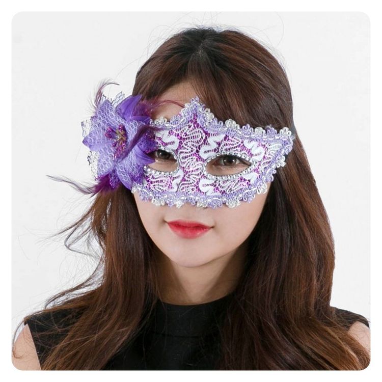 Pwm Dk 베네치아플라워반가면퍼플 파티 가면 홈플러스 택배배송