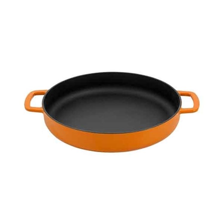 콤벡 무쇠팬 에나멜코팅 더블핸들 프라이팬 오렌지 28cm 홈플러스 택배배송