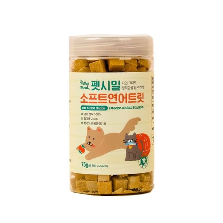 펫시밀 소프트연어트릿 75g 동결건조 강아지 고양이 간식 홈플러스 택배배송