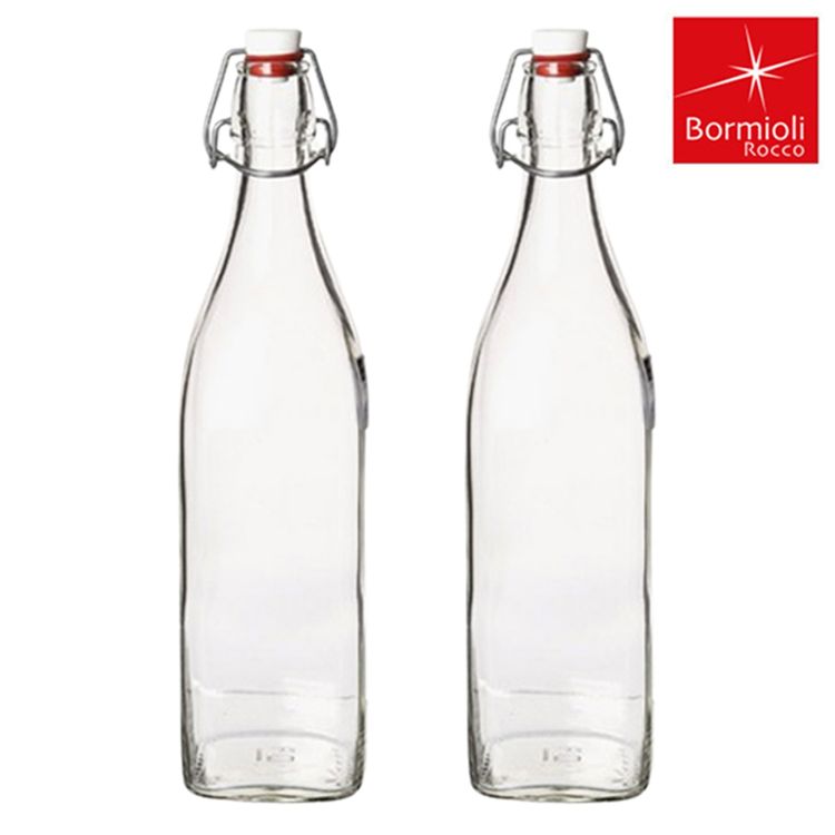 보르미올리 사각 유리 보틀병 1000ml 2개 밀폐용기 술병 와인 더치커피 매실 식초 오일 홈플러스 택배배송