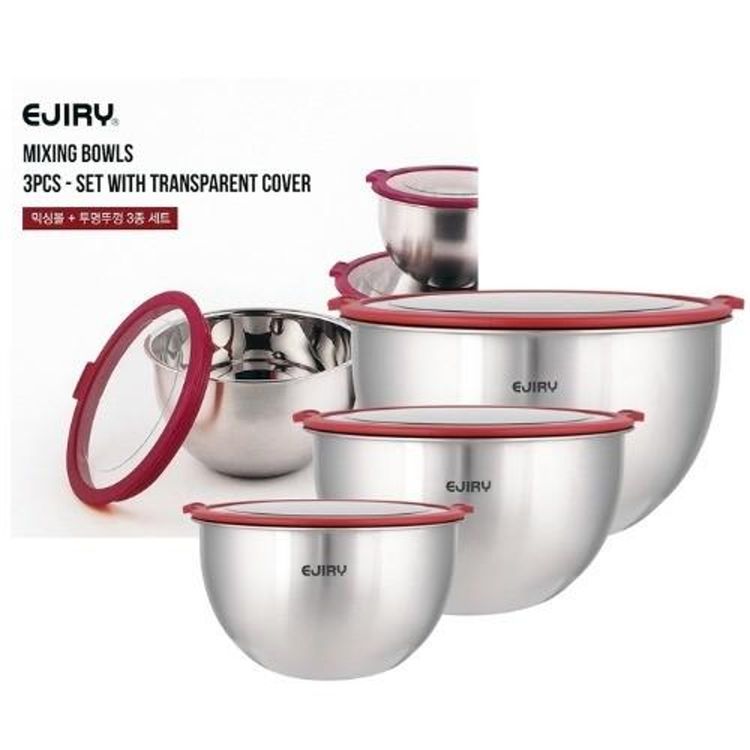 스텐 커버 믹싱볼 3p세트24cm20cm16cm뚜껑 계량선 홈플러스 판매자택배