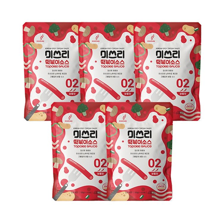 미쓰리 떡볶이소스02보통맛 100gx5봉 홈플러스 택배배송