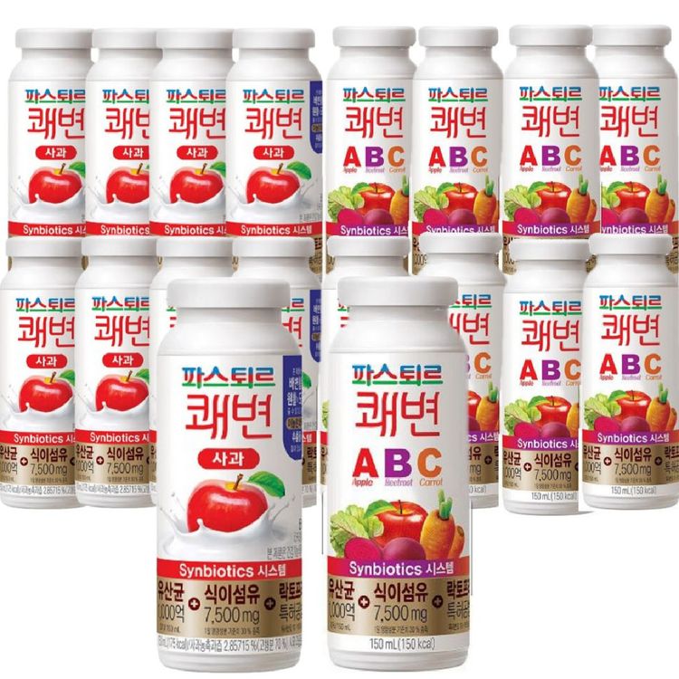 파스퇴르 쾌변 요구르트 150ml 혼합16입(사과 8입+ABC 8입) | 홈플러스 택배배송