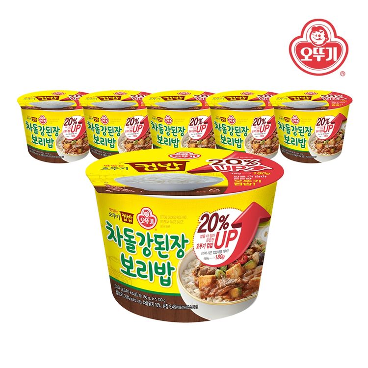 오뚜기 맛있는 오뚜기 컵밥 차돌강된장보리밥증량 310g X 6개 홈플러스 택배배송